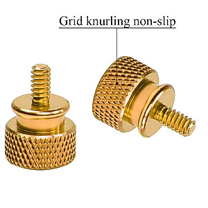 QIANRENON 10 PCS M3.5 * 6.5mm Colored PC Case Thumb Screws 6#-32 Colored Aluminum Alloy Knurled ComputerThumb Screws for PC Cover Power Supply PCI Slots Hard Drives