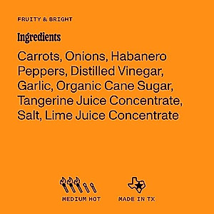 Yellowbird Classic Habanero Hot Sauce 19.6 oz. Tabletop Size (Medium Hot | 1 Bottle | Made in Texas)