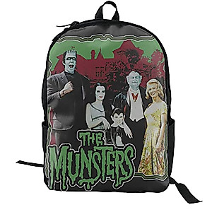 GisjYoHlo Lily The Comedy Munster Backpack Laptop Bag College 3D Print Shoulders Daypack Basic Unisex Lightweight Backpack for Boy&Girl&Men&Women with Bottle Side Pockets