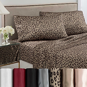 2 Pack Standard Pillow Cases – Silky Smooth Pillow Covers – Satin – Great for Hair & Skin – Luxury – Satin Pillowcase - Set of 2 – Leopard