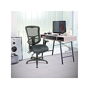 Alera ALEEL41ME10B Elusion Series High-Back Multifunction Mesh Chair - Black