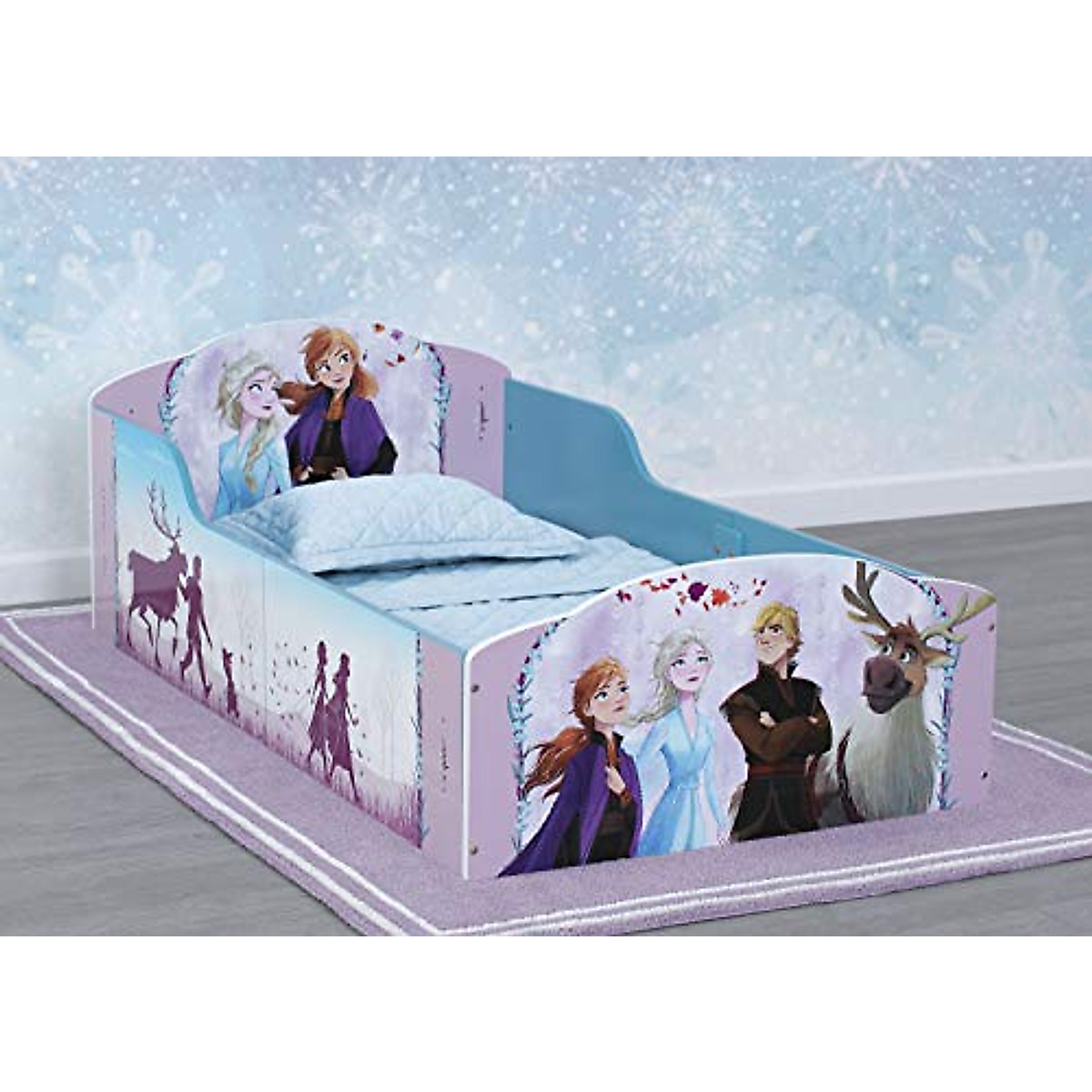 Delta Children Wood Toddler Bed - Greenguard Gold Certified, Disney Frozen II