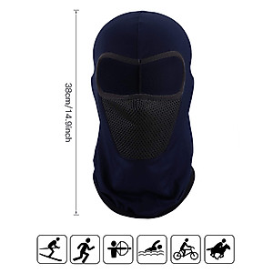 Blulu 4 Pieces Balaclava Full Face Mask Winter Windproof Balaclava Neck Sun Protection Breathable Face Cover(Solid Colors)