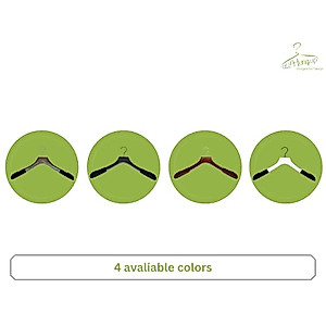 Premiere Luxe Wood Hangers - Heavy Duty Premium Wood Hangers with Velvet Flocking for Coats, Suits, and Jackets - Non Slip, Slim and Space Saving Hanger (Black with Black Velvet, 6 Pack)