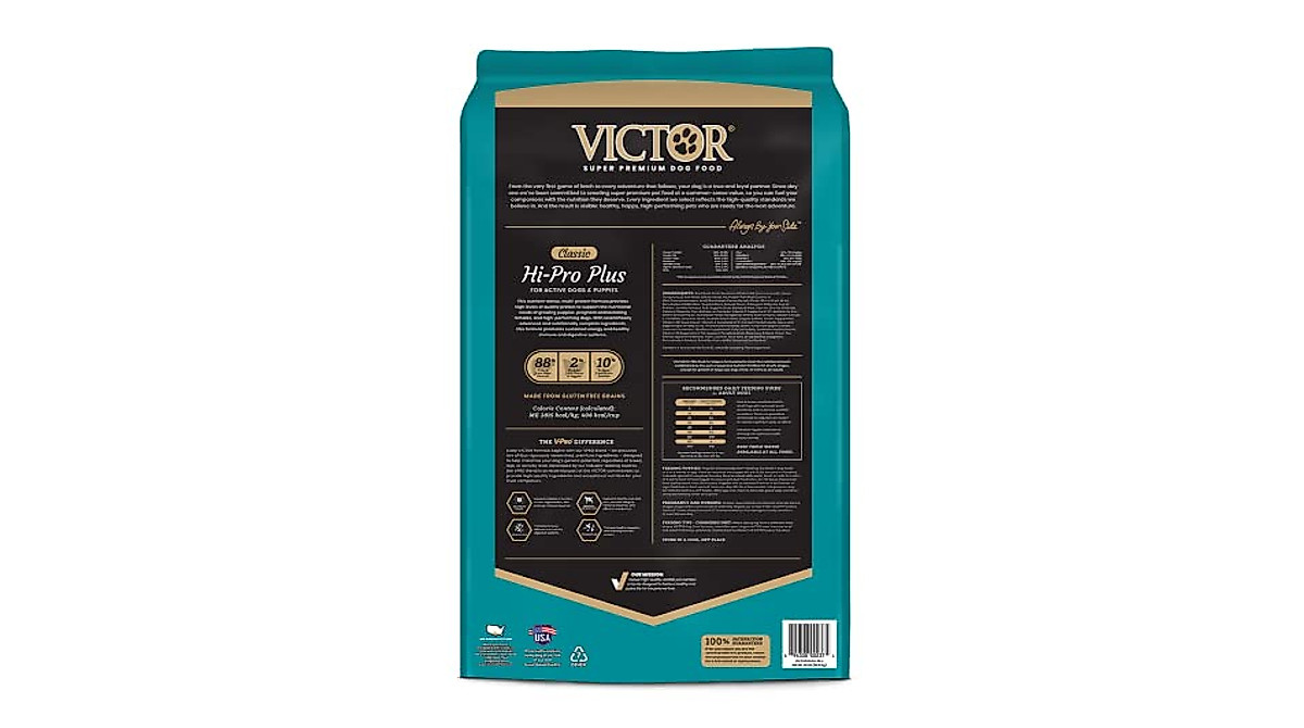 Victor Hi-Pro Plus Dog Food - High Energy Dry Food for Active Dogs ...