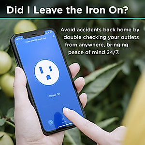 iHome Flow Smart Plug with Energy Monitoring and Timer Function, Wireless Wi-Fi Outlet Socket with On/Off Button, No Hub Required, Compatible with Alexa, Echo, and Google Home, 2-Pack
