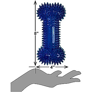 PetSport 7.5" Gorilla Spiky Squeaker Bone Dog Toy - Large | Vanilla Scented Super Durable TPR Rubber That Floats | Helps Maintain Dental Health for Your Pet, Colors Will Vary