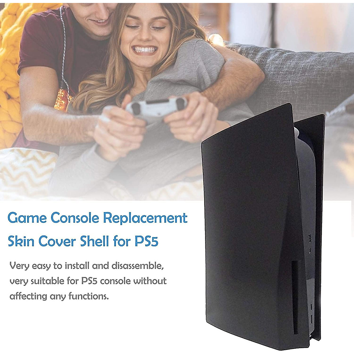 erticvtiu LINhuahua Skin Shell Case Cover Replacement Plate for PS5 Game Gaming Console Anti-Scratch Dustproof Accessories