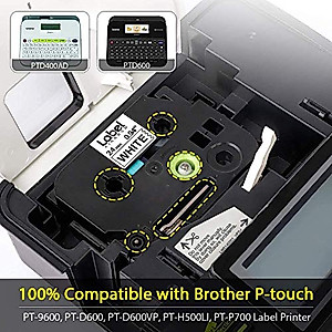 TZe-251 24mm Label Tape Label KINGDOM Compatible TZe Tape 24mm Replacement for Brother TZe-251 TZ-251 P Touch 24mm 0.94 Laminated White for Brother PTD600 PTD610BT PTP710BT, 3-Pack