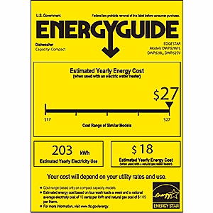 EdgeStar DWP62BL 6 Place Setting Energy Star Rated Portable Countertop Dishwasher - Black