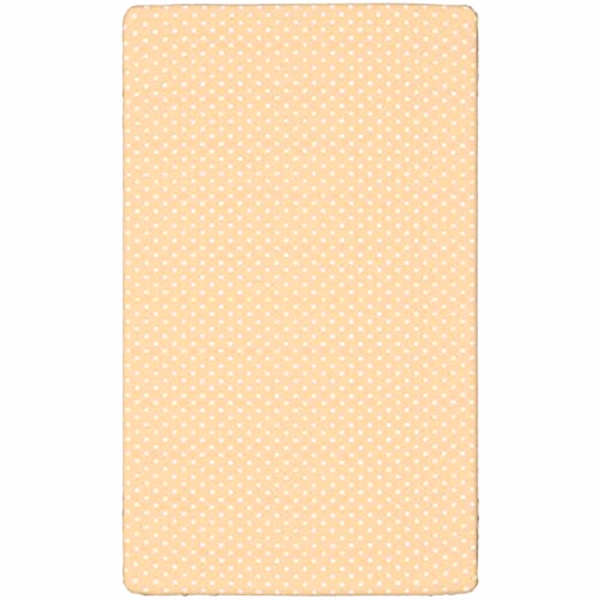Polka Dot Themed Fitted Crib Sheet,Standard Crib Mattress Fitted Sheet Soft Toddler Mattress Sheet Fitted-Baby Crib Sheets for Girl or Boy,28“ x52“,Champagne White