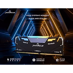 Timetec Pinnacle Konduit RGB DDR4 3600MHz PC4-28800 CL18-22-22-42 XMP2.0 Overclocking 1.35V Compatible for AMD and Intel Desktop Gaming PC Memory Module RAM (RGB Black, 64GB KIT(4x16GB))