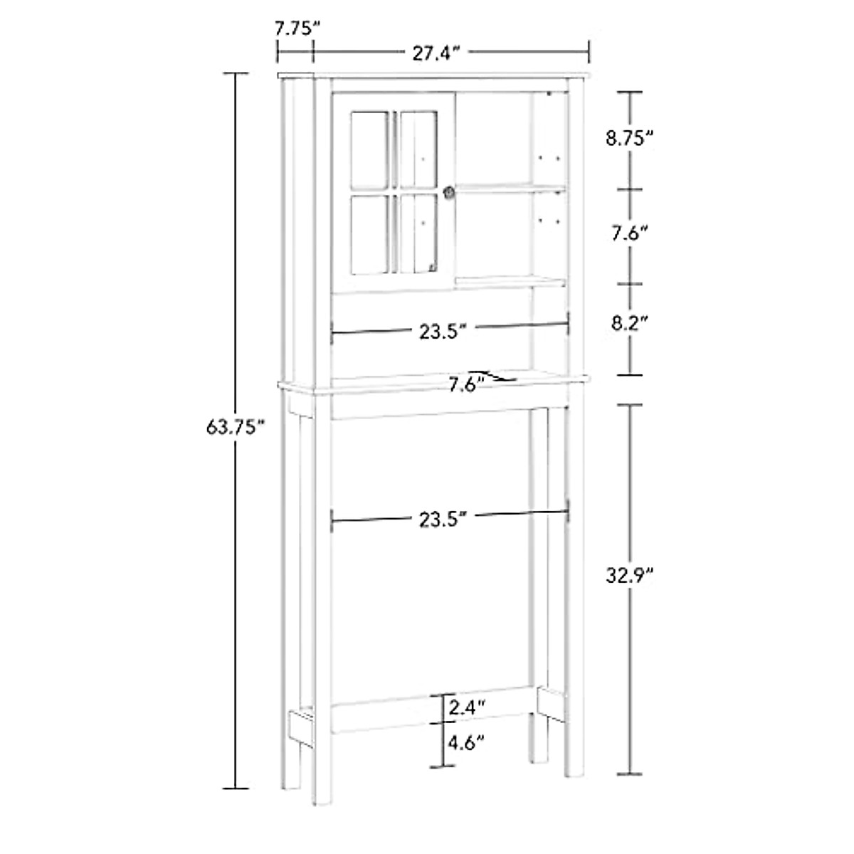 RiverRidge Danbury Spacesaver, White