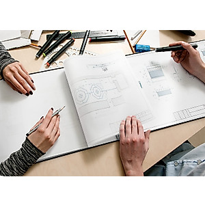 Dunwell 11x17 Portfolio Binder (Black, Horizontal), Presentation Book with 24 Pockets, Large 11 x 17 Art Portfolio Folder, Acid-Free Poly Cover and Sleeves