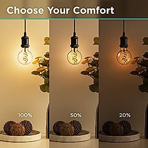 iHome Spectra Smart Spiral Edison RGBW Multicolor LED Light Bulb, G25/E26, 440 Lumens, 5.5W (40W Equivalent), Tunable and Dimmable Color Changing WiFi Smart Bulb, Works with Alexa and Google Home