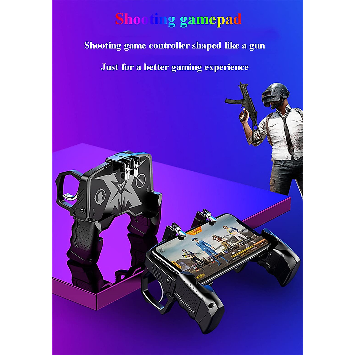 FANA Metal controller joystick is suitable for mobile trigger gamepad suitable for iPhone Android mobile phone shooting game