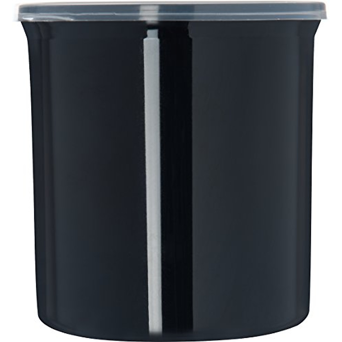 Carlisle FoodService Products Classic™ Round Storage Container with Lid, 1.2 Quart Crock, Black
