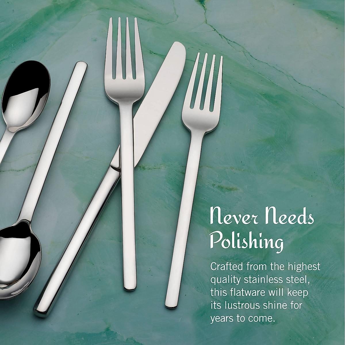 Mikasa Zena 18.0 20 Piece Forged Stainless Steel Flatware Set, Service For 4