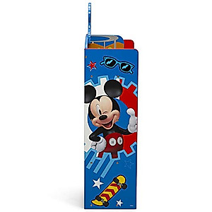 Delta Children Wooden Playhouse 4-Shelf Bookcase for Kids, Mickey Mouse