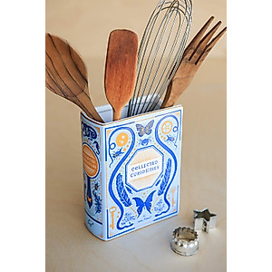 Bibliophile Ceramic Vase: Collected Curiosities illustrated by Jane Mount: (Flower Vase, Desk Vase, Desk Décor)