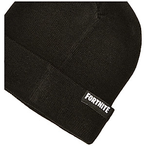 FORTNITE Boys Beanie Hat & Gloves Set (Loot Llama) Black