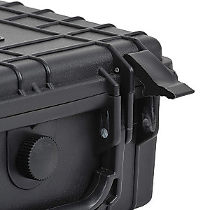 MEIJIA Portable Waterproof Protective Hard Case,Compact Camera Case with Customizable Fit Foam,Fit for Drones,Camera,Lens, 9.17inchx7.56inchx4.33inch, Black