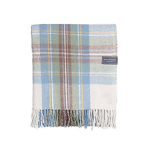 The Tartan Blanket Co. Recycled Wool Knee Blanket Stewart Muted Blue Tartan 28" x 65"