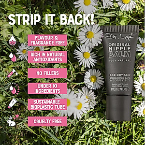 Dr. Lipp Original Nipple Balm 0.27 fl oz/8ml – 10-in-ONE Multi-Purpose Moisturizer for Dry Skin, Lips, Hair, Cuticles & More – 100% Natural Lanolin Nipple Cream & Lip Balm – Fragrance & Cruelty Free