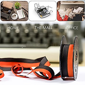 4 Pairs Universal Typewriter Ribbon Twin Spool Replacement 1/2" Pack Compatible with Most Typewriter (Black-Red,Black)