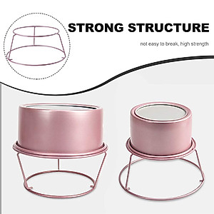 DOITOOL 2Pcs Bread Cooling Rack Stainless Steel Non Stick Cooking Stand Cookies Cakes Drying Rack Bread Storage Holder Baking Supplies Rose Gold