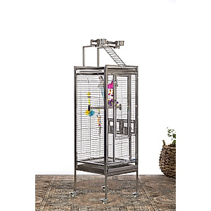 Prevue Pet Products Small Stainless Steel Playtop Bird Cage