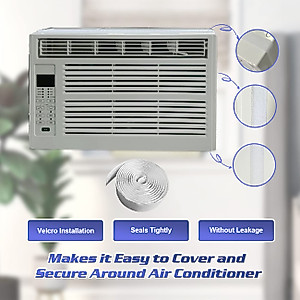 i frmmy Waterproof Insulated Indoor Air Conditioner Cover for Inside Window AC Unit, 17''Wx 13''Hx 3.5''D- Black