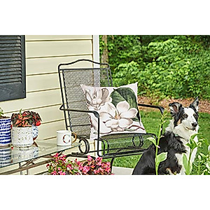 C&F Home Colonial Williamsburg Southern Magnolia Flower Premium Indoor/Outdoor Pillow Decor Decoration Accent Throw Pillow 18" x 18" Cream