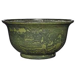 Classic Home and Garden "Venetian Deep Bowl 12.5" Planter, Green Granite (2/8060G/1)