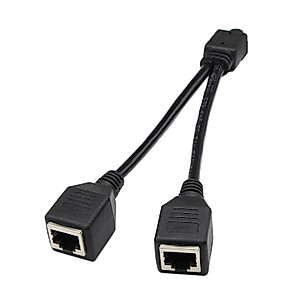 RJ45 Ethernet Splitter Adapter, Yeworth RJ45 1 Male to 2 Female LAN Network Splitter Y Port Cable Support Cat7 Cat6 Internet Networking Extension Cord
