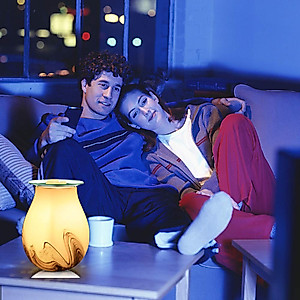 Glass Wax melt Warmer, Electric Wax Burner, Melted Perfume Heater, Home Office Bedroom, Living Room, Gifts and Decoration Hand Drawn (Ink drawing)