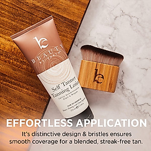 Beauty by Earth Self Tanner Brush - Kabuki Brush for Body, Foundation Brush Makeup Brush for Fake Tan, Sunless Tanner Makeup Brushes, Self Tanning Mitt for Self Tan, Self Tanning Mousse Blending Brush