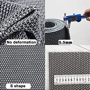 jxgzyy 3ft x16.4ft Drainage Non Slip Mat Commercial Floor Mat PVC Drainage Mat Bathroom Pool Floor Mat Mesh Big Hollow Door Mat Roll for Swimming Pool Shower Room Bathroom Indoor Outdoor Wet Area