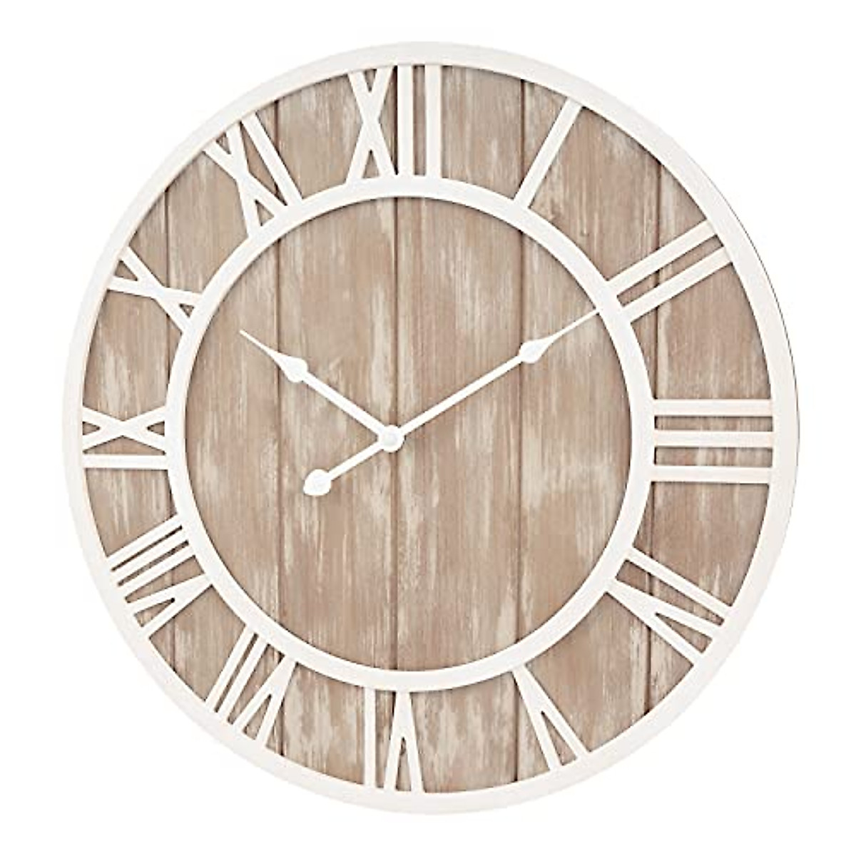 La Crosse Clock 404-3450 19.7-Inch Harper Wood Quartz Wall Clock, Brown