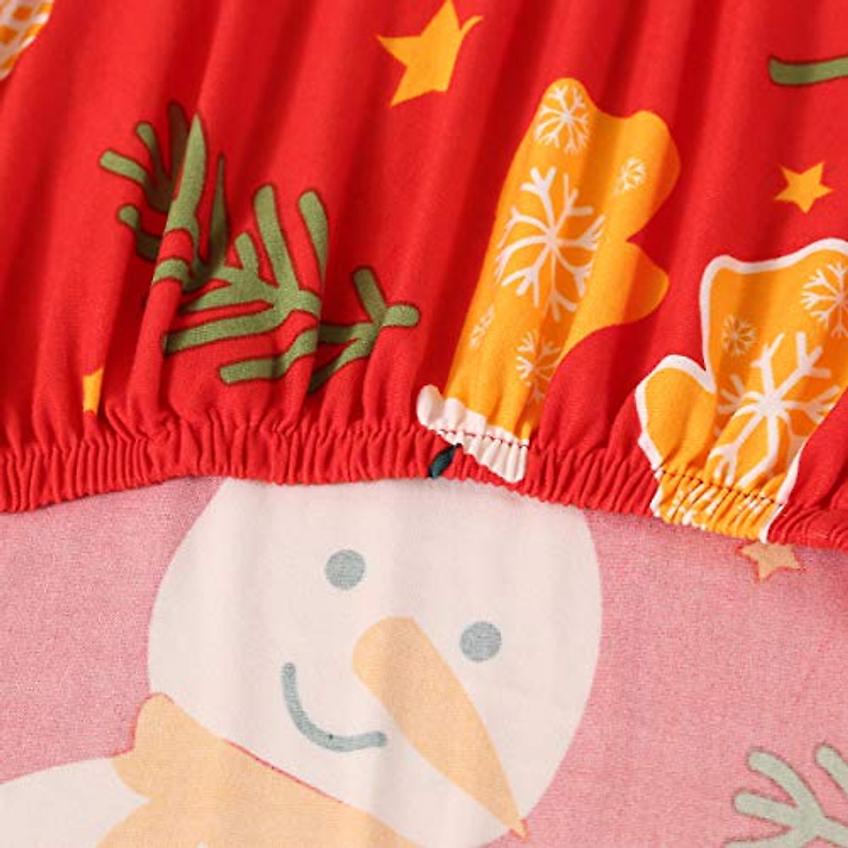 Ogrmar 4PCS Stretch Removable Washable Dining Room Chair Protector Slipcovers Christmas Decoration/Home Decor Dining Room Seat Cover