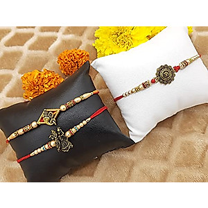 Rakhi for Brother,Stylish Bracelet God Idol RAKHI with BEST Design - Thread Raksha bandhan Rakhi Gift, Wrist bands for loving/Brother Sister, Father & Friends. (Rakhi Design 1, Small)