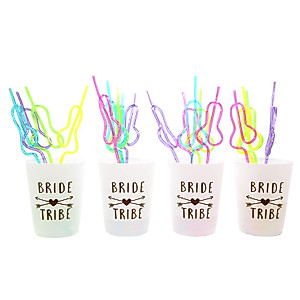 Party Supply Co. Bachelorette Straws, Penis Straw Party Favor, Funny Naughty Straws, Multi Colored Pack (Pack of 25)