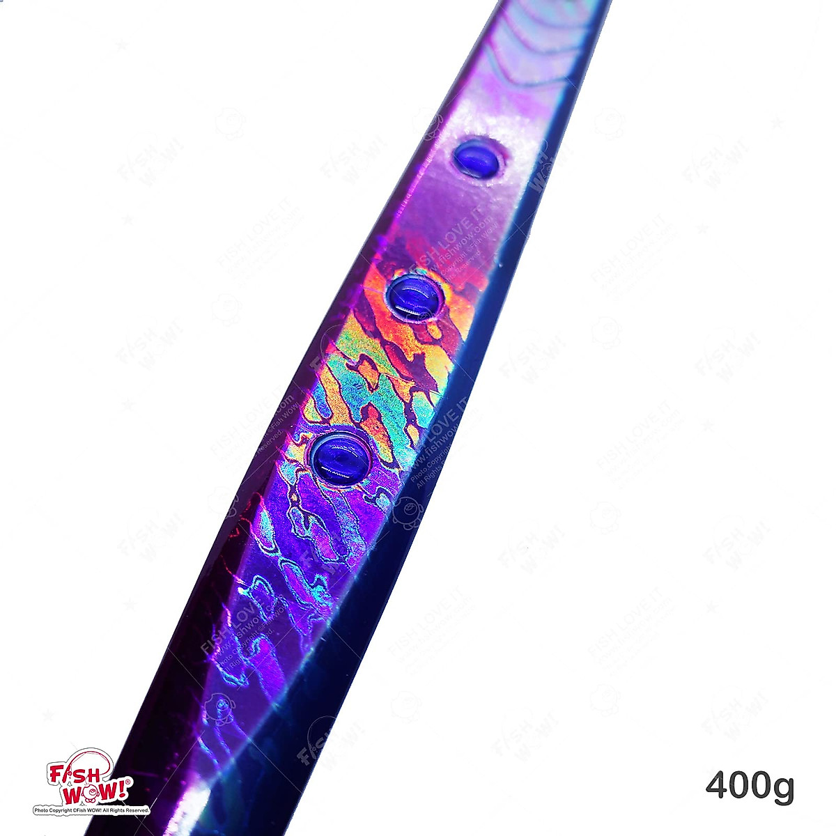 Red Glow Fish WOW!® 400g Speed jigs 14oz Fishing Vertical Knife Trolling Jig Fall Metal Flat Bait with Two Assist Hook