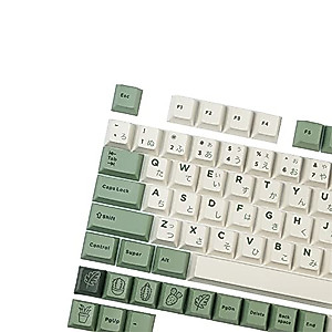 HONANA Botanical Garden Keycap Set 165 Keys Cherry Profile PBT Sublimation Japanese Keycaps for 61/68/87/96/104/108 Keys Mechanical Keyboard