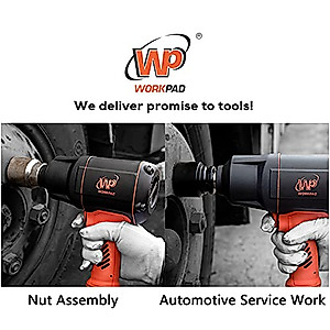 WORKPAD 3/4-Inch Composite Air Impact Wrench with Twin Hammers, Pneumatic Tools