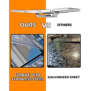 Grease Tray with Catch Pan - Universal Drip Pan for 4/5 Burner Gas Grill Models from Dyna Glo, Nexgrill, Expert Grill, Kenmore, BHG and More - Stainless Steel Grill Replacement Parts(24"-30")