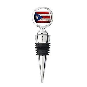 VINTAGE Puerto Rico Flag (rican) Metal Wine Bottle Stopper