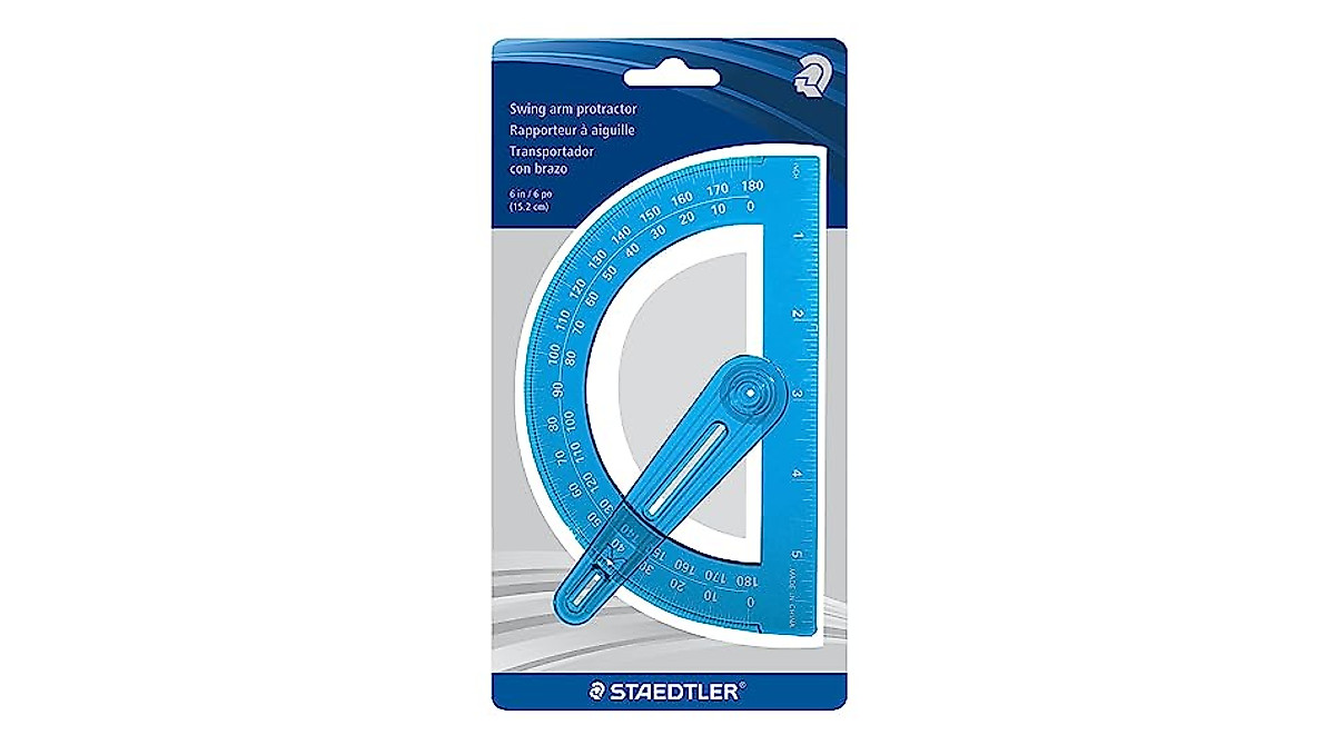 Staedtler 56854-15BKST Plastic Protractor with Swing Arm-6" — 🛍️ The ...