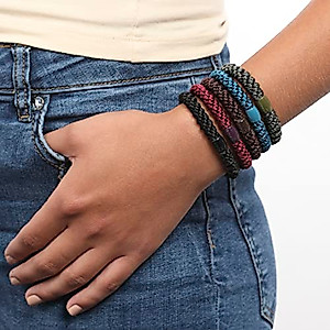 L. Erickson Grab & Go Ponytail Holders, Bejeweled, Set of Fifteen - Exceptionally Secure with Gentle Hold