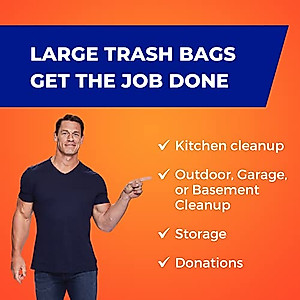 Hefty Ultra Strong Multipurpose Large Trash Bags, Black, Fabuloso Scent, 30 Gallon, 50 Count